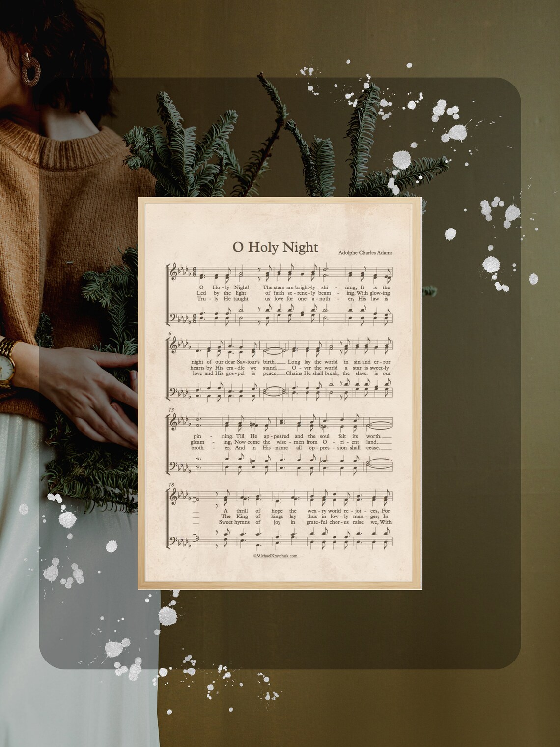 O Holy Night Printable Aged Christmas Carol Sheet Music - Etsy