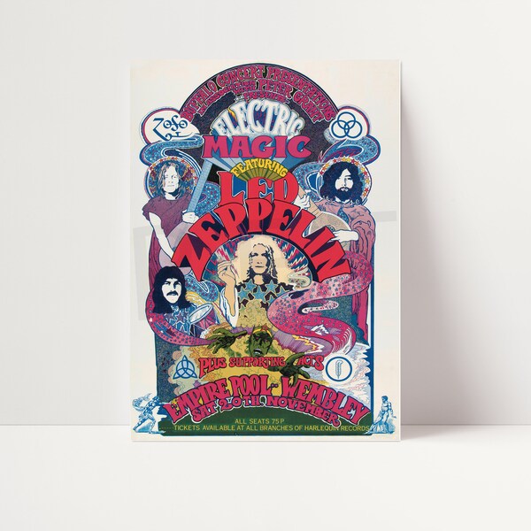 Led Zeppelin Poster - Etsy UK