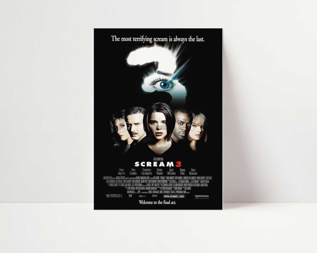 Scream 3 Horror Movie Film Poster Print Wall Art A4 A3 buy 2 Get 1 Free ...