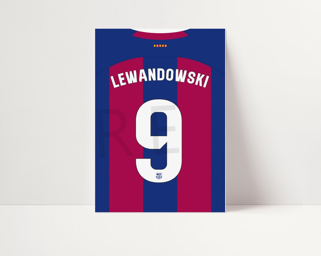 Lewandowski Football Poster, Sports Poster Print Wall Art A4 A3 buy 2 ...
