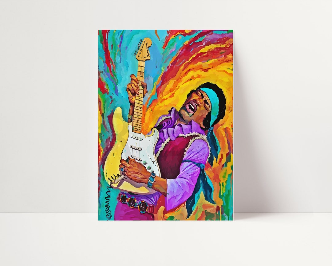 Jimi Hendrix Poster Art A4 A3 buy 2 Get 1 Free - Etsy UK