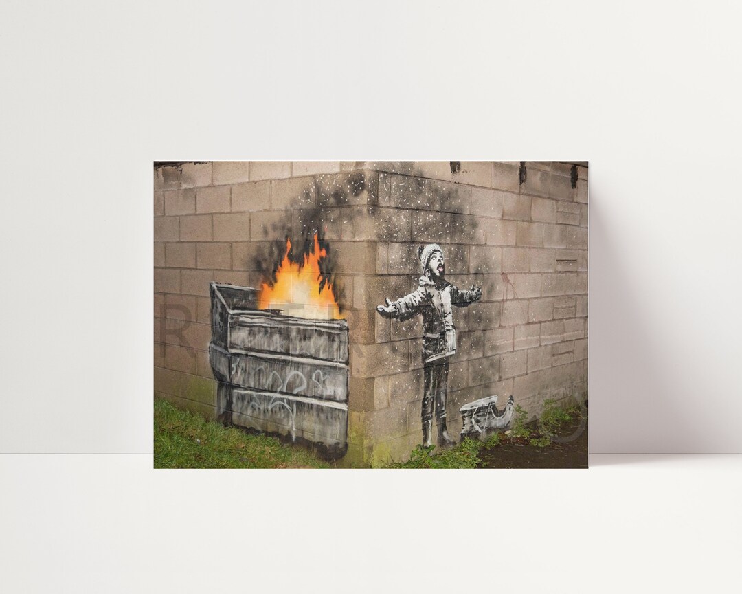 Banksy Port Talbot Fire Poster Print Wall Art A4 A3 buy 2 Get 1 Free ...