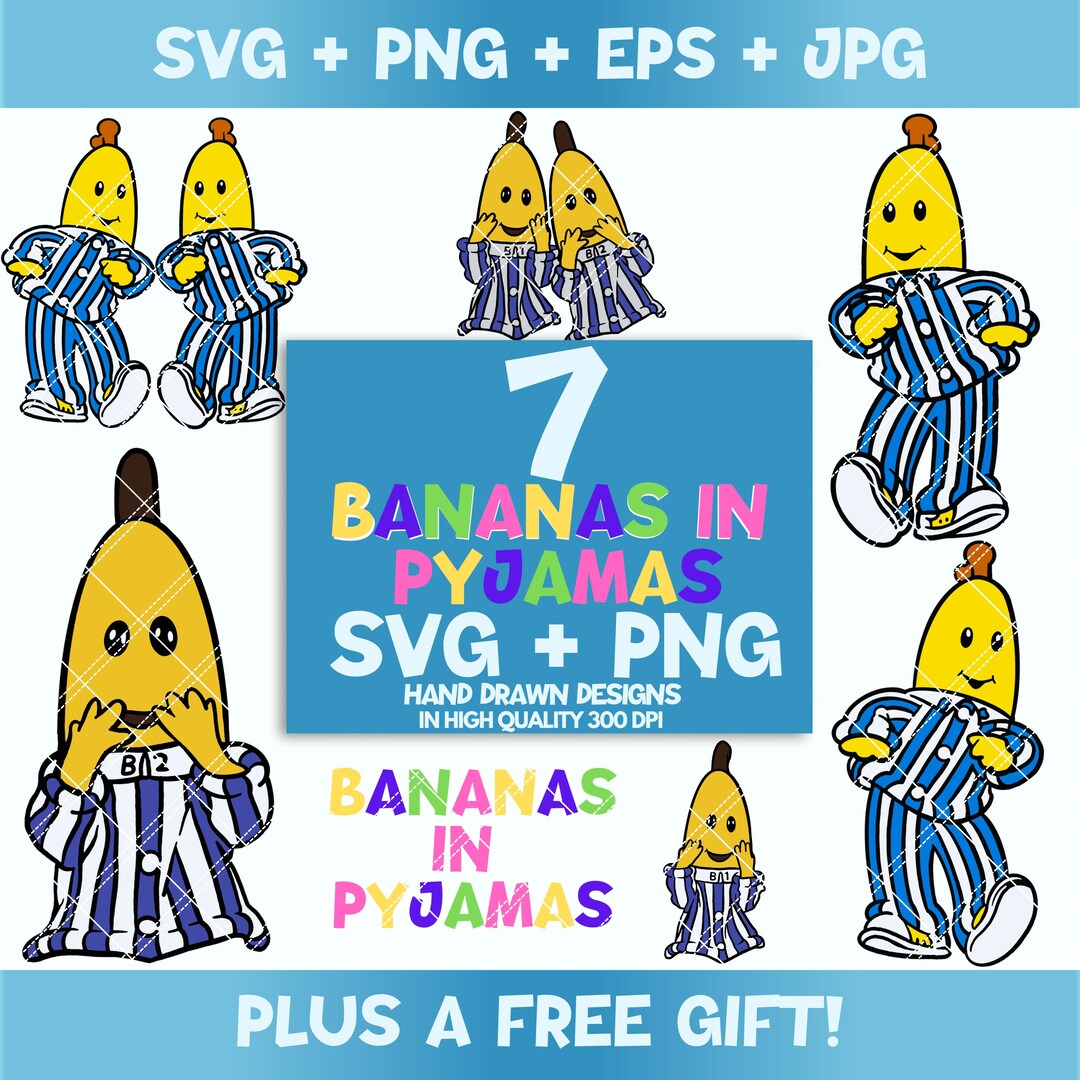 Bananas in Pyjamas Svg Bundle, Cricut Bananas in Pyjamas Svg, Bananas ...