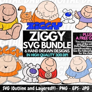 Ziggy Cartoon Svg Bundle Cricut Ziggy Cartoon Svg Ziggy - Etsy