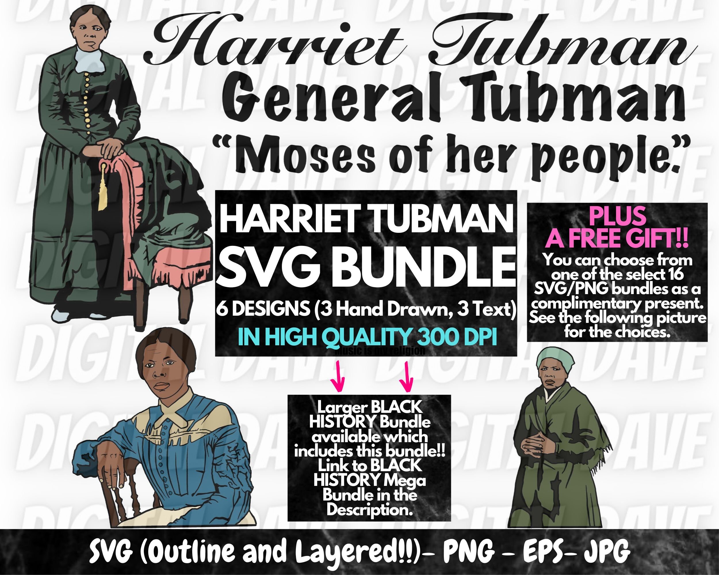 Harriet Tubman SVG Bundle Black History Month Svg Black - Etsy
