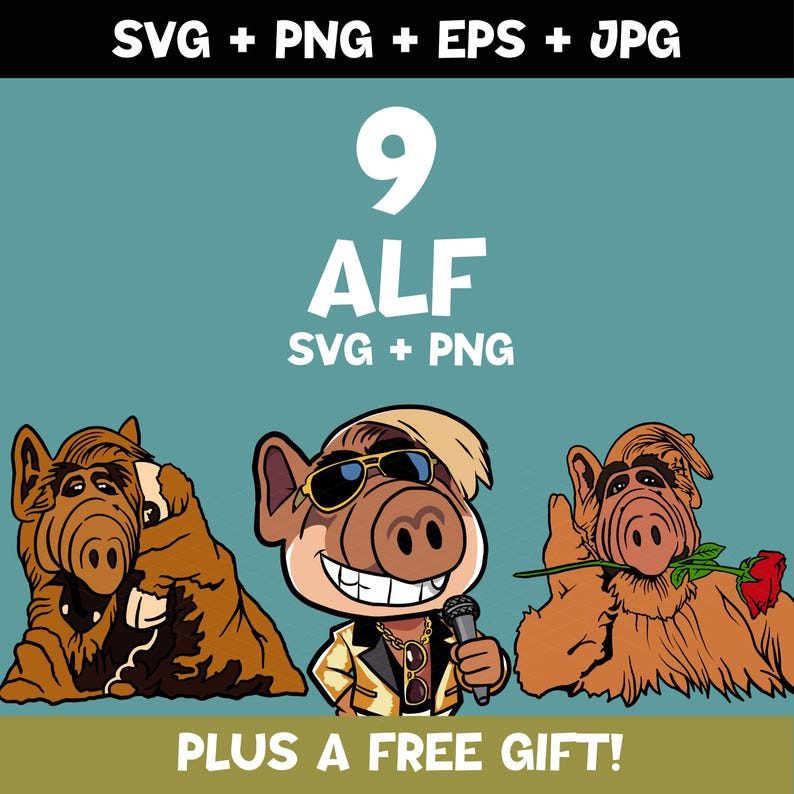 Alf SVG Bundle – Alf TV Show Character Png Svg Files, 80s Retro Alf ...