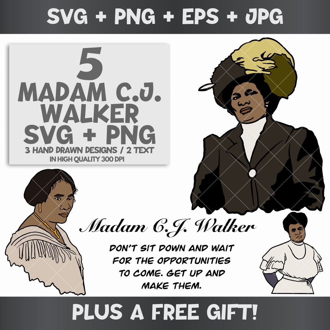 Madam CJ Walker SVG Bundle, Black History Month Svg, Black Heritage ...