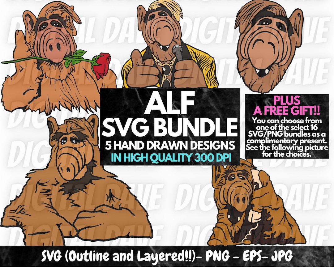 Alf Svg Bundle Cricut Alf Svg Alf Silhouette Svg Alf Svg - Etsy