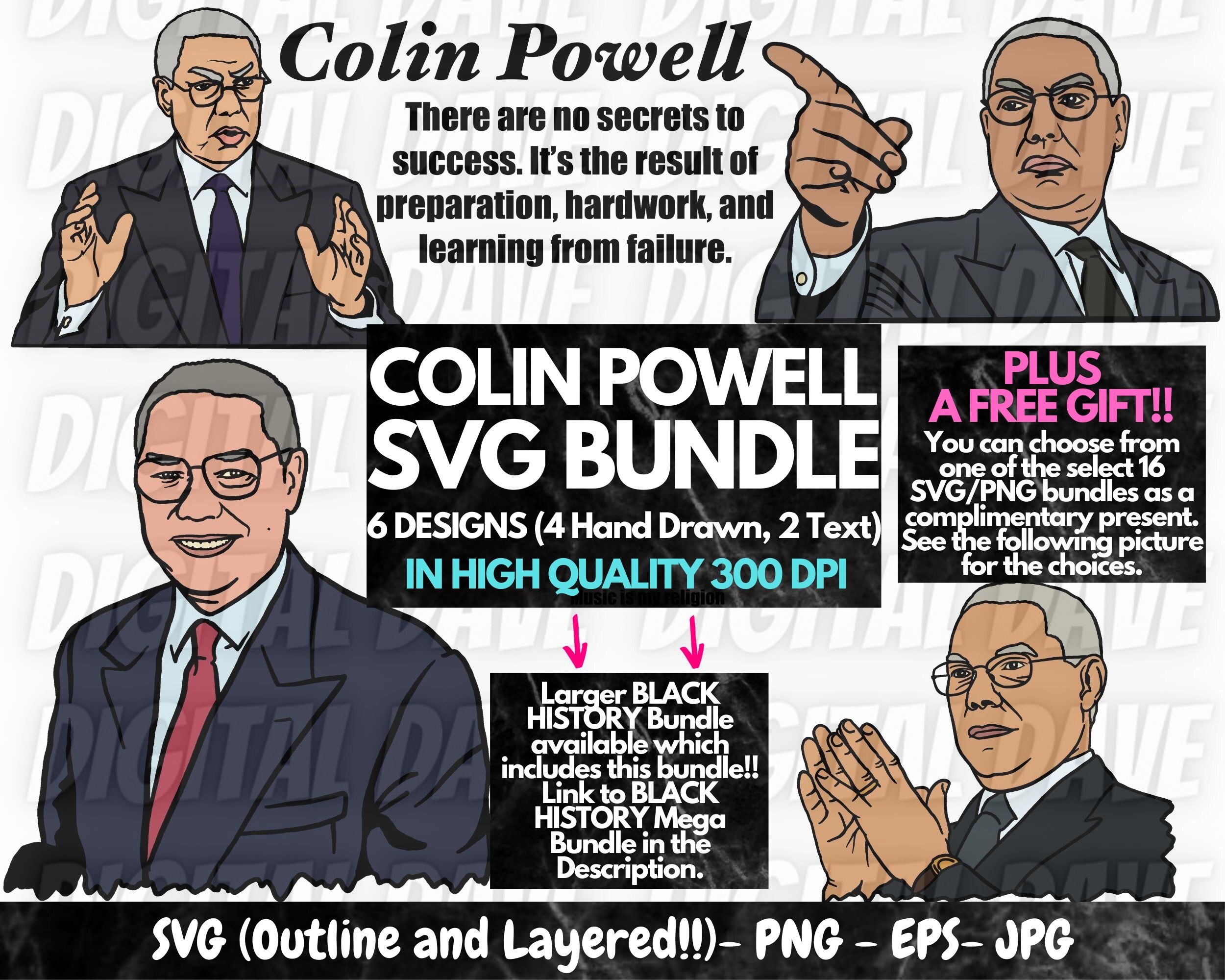 Colin Powell SVG Bundle Black History Month Svg Black - Etsy