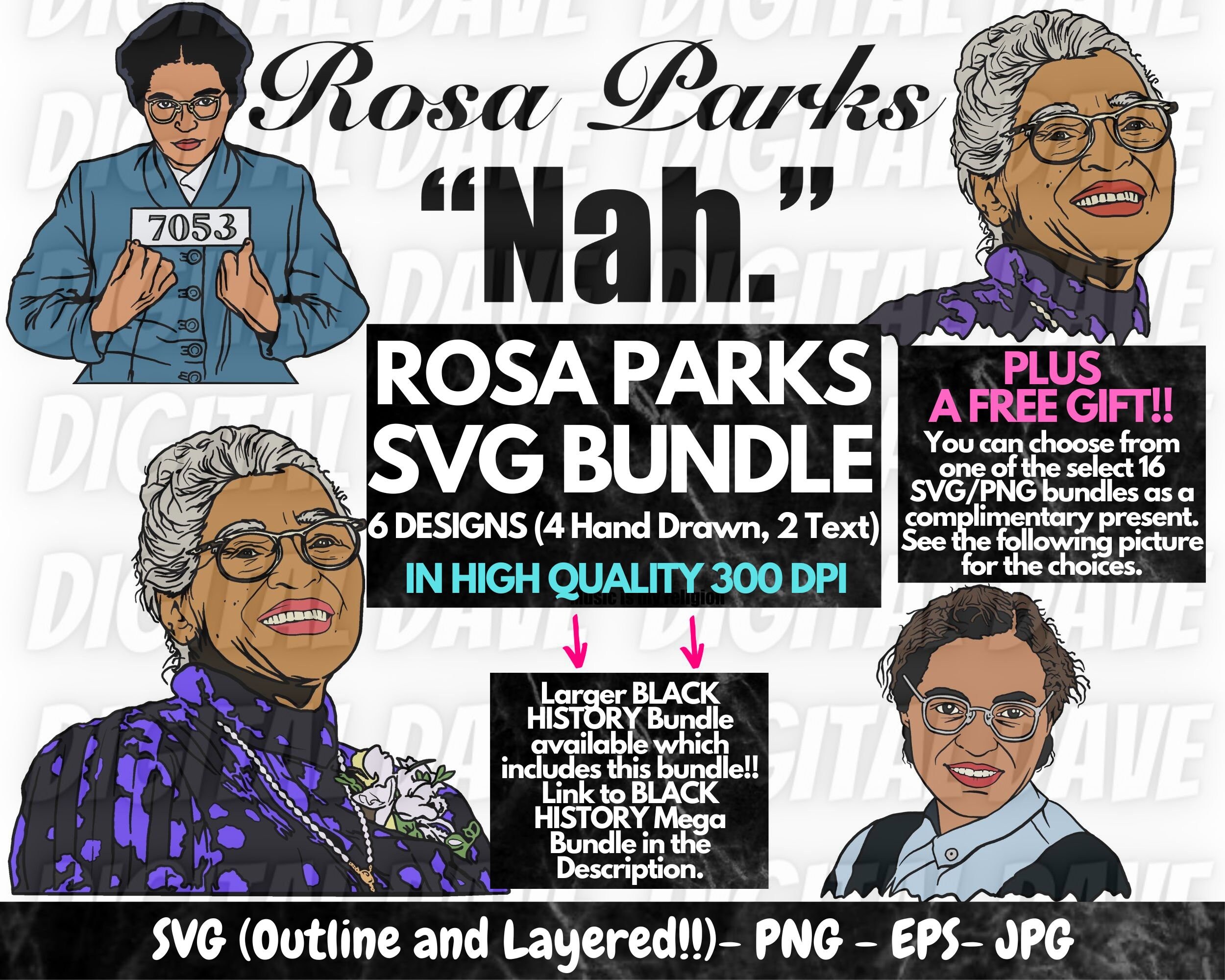 Rosa Parks SVG Bundle Black History Month Svg Black Heritage - Etsy Canada