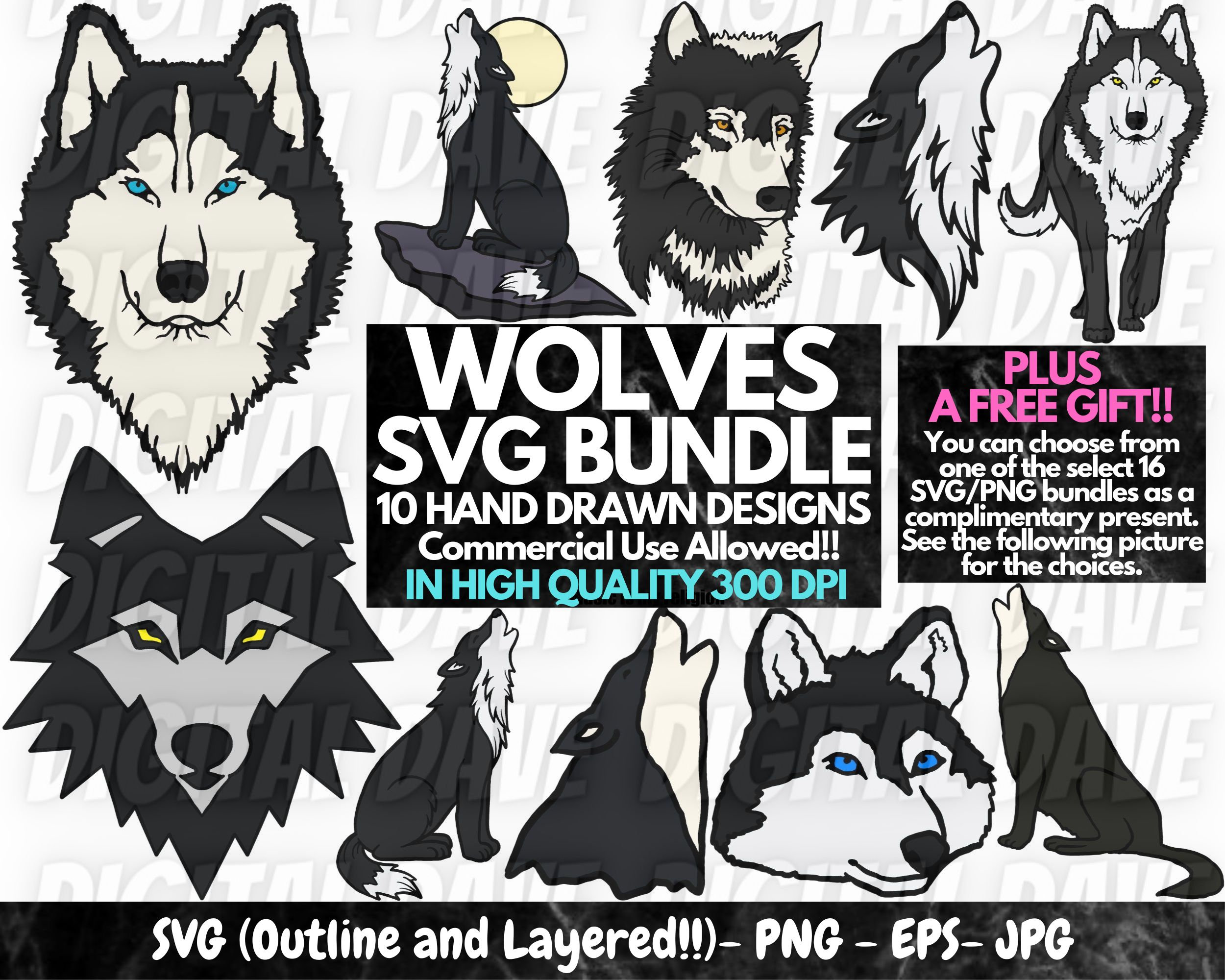 Wolf Layered Svg Bundle Svg Wolf Face Bundle Cricut Wolf - Etsy
