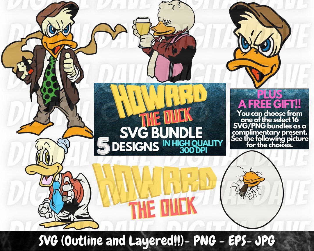 Howard the Duck Svg Bundle, Cricut Howard the Duck Svg, Howard the Duck ...