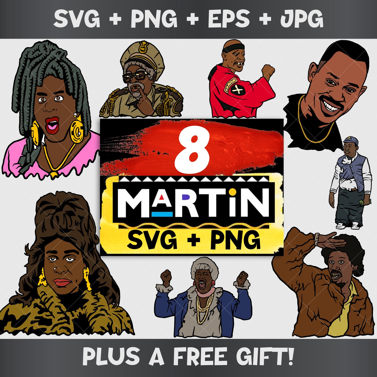 Martin Svg Bundle, Martin TV Show Svg, Sheneneh Jenkins Images ...