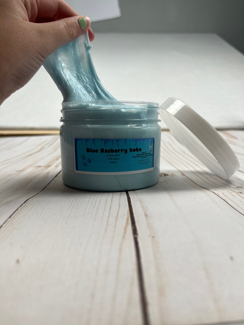 Blue Raspberry Boba Slime - Etsy