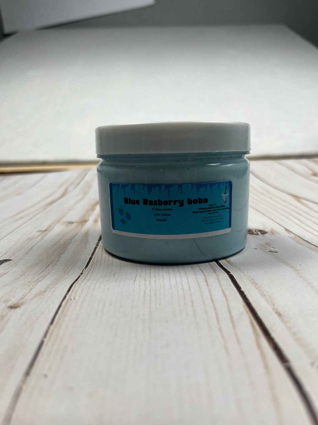 Blue Raspberry Boba Slime - Etsy