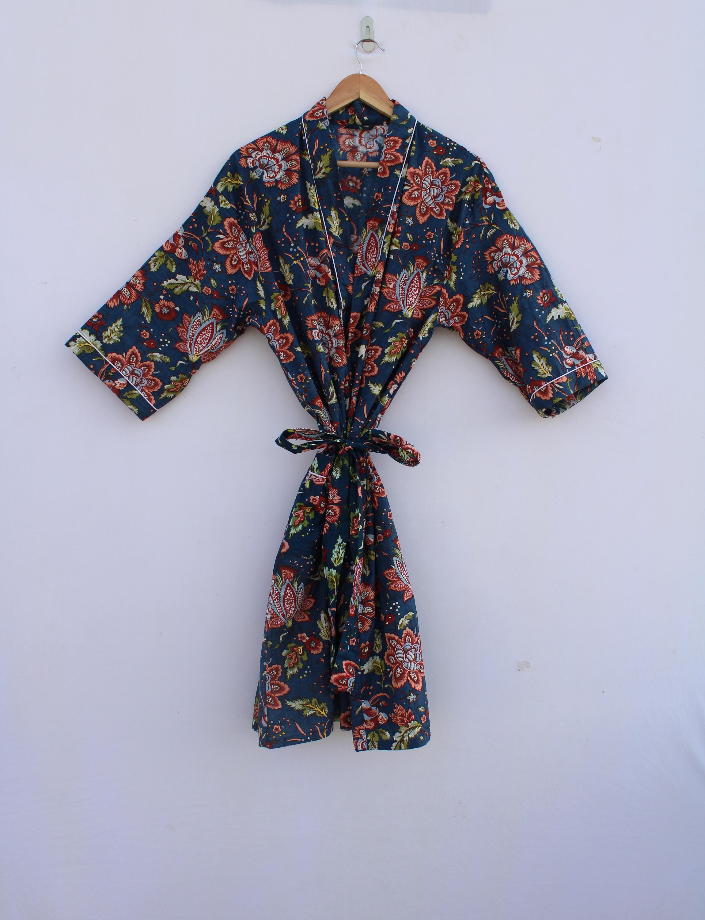 New Cotton Kimono Indian Robe Soft and Comfortable Robe - Etsy