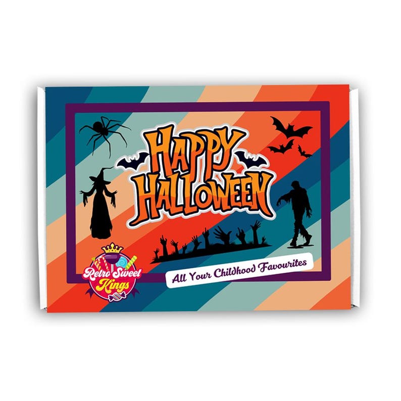 Fizzy Dracula Teeth Halloween Gift Box Personalised Sweets Retro Hamper ...
