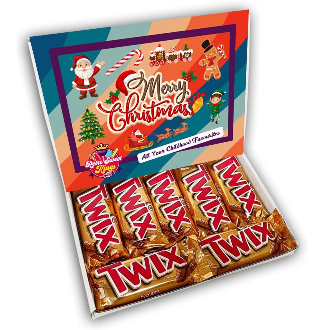 Twix Chocolate Bars Merry Christmas Gift Box Hamper Present - Etsy