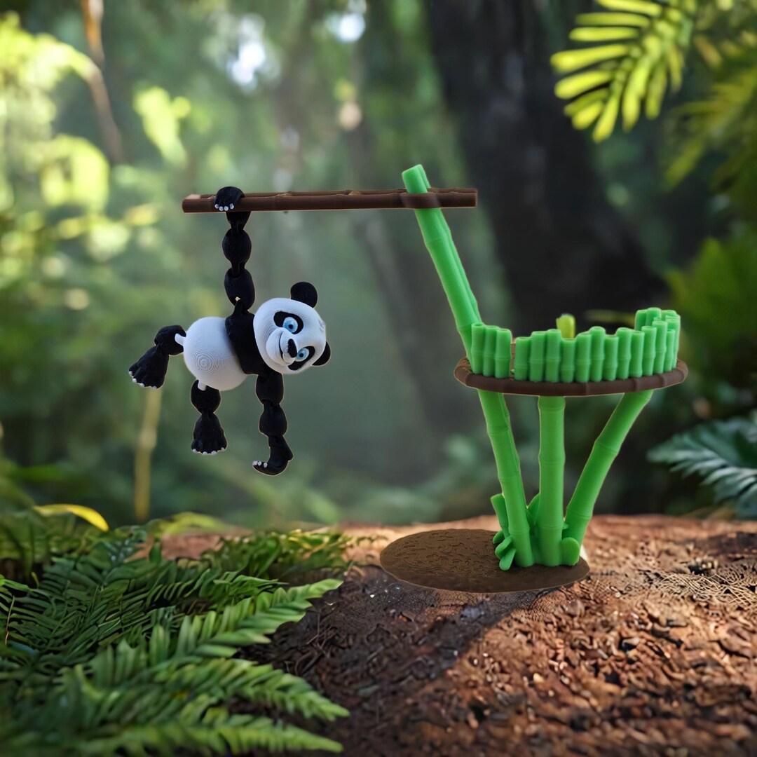 Swinging Monkey/panda: A 3D Articulated Design - Etsy
