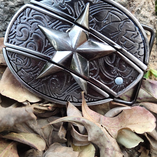 Hidden Knife Belt Buckle - Etsy