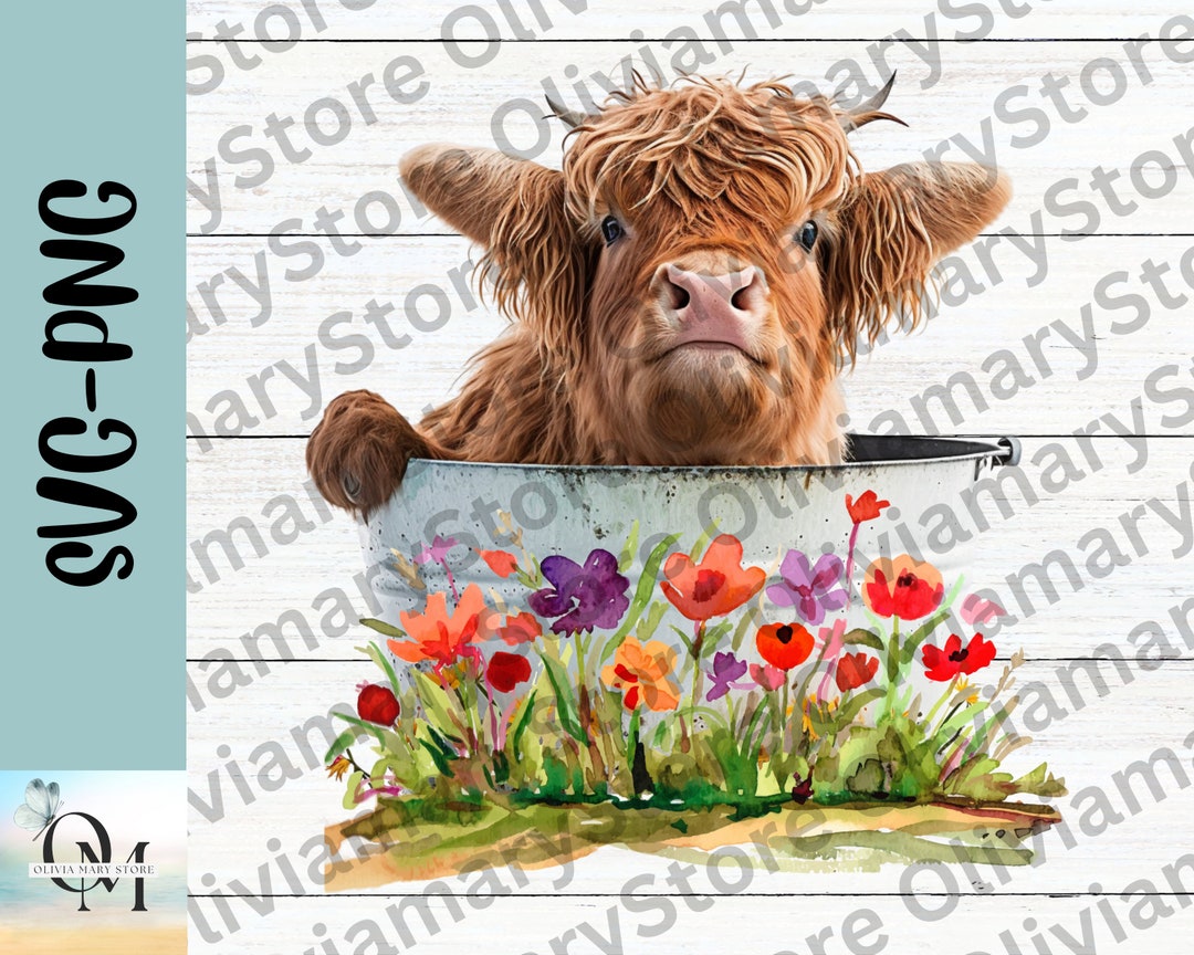 Highland Cow PNG Cute Cow PNG Farm Animal Clipart Cow in - Etsy Australia