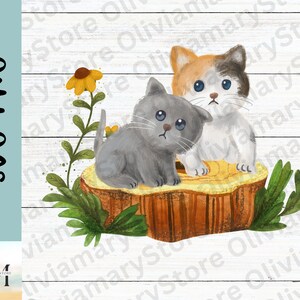 Cute Cat PNG, Kittens Clipart, Baby Cat Svg, Baby Animals PNG, Cat Png ...