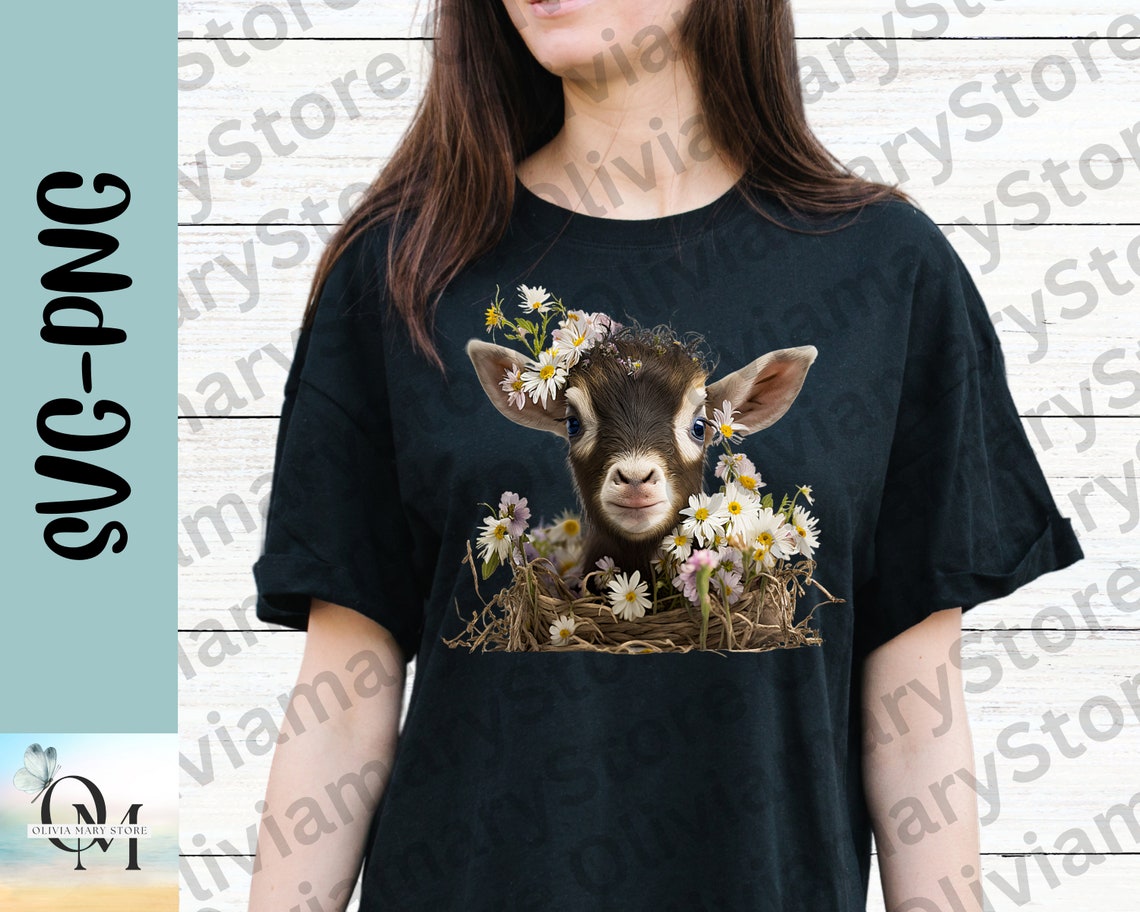 Cute Goat Png, Baby Goat Clip Art, Goat Clipart, Farm Animal Svg, Goat ...