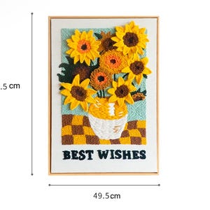 Sunflower Punch Needle Kit for Beginner, Beginner Punch Needle Kit With ...