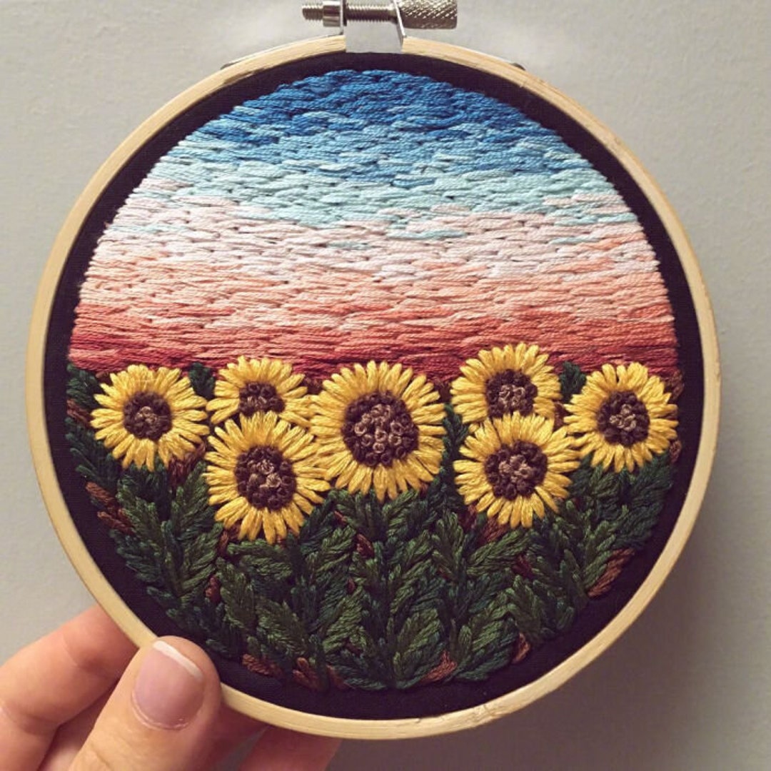 DIY Embroidery Kit Beginner, Plant Embroidery Kit, Modern Embroidery ...