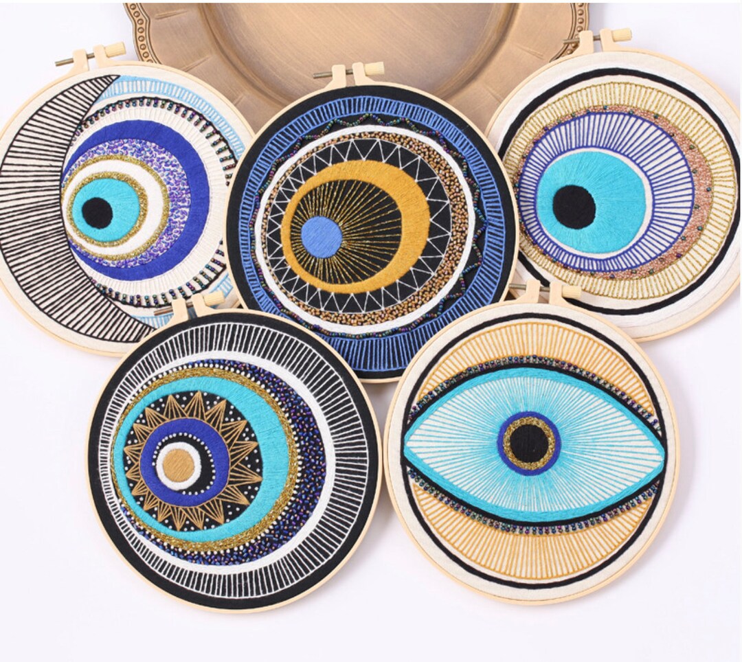 Eye Embroidery Kit Beginner, Beginner Embroidery Kit, Modern Embroidery ...