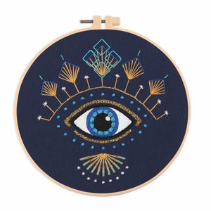 Eye Embroidery Kit Beginner, Beginner Embroidery Kit, Modern Embroidery ...