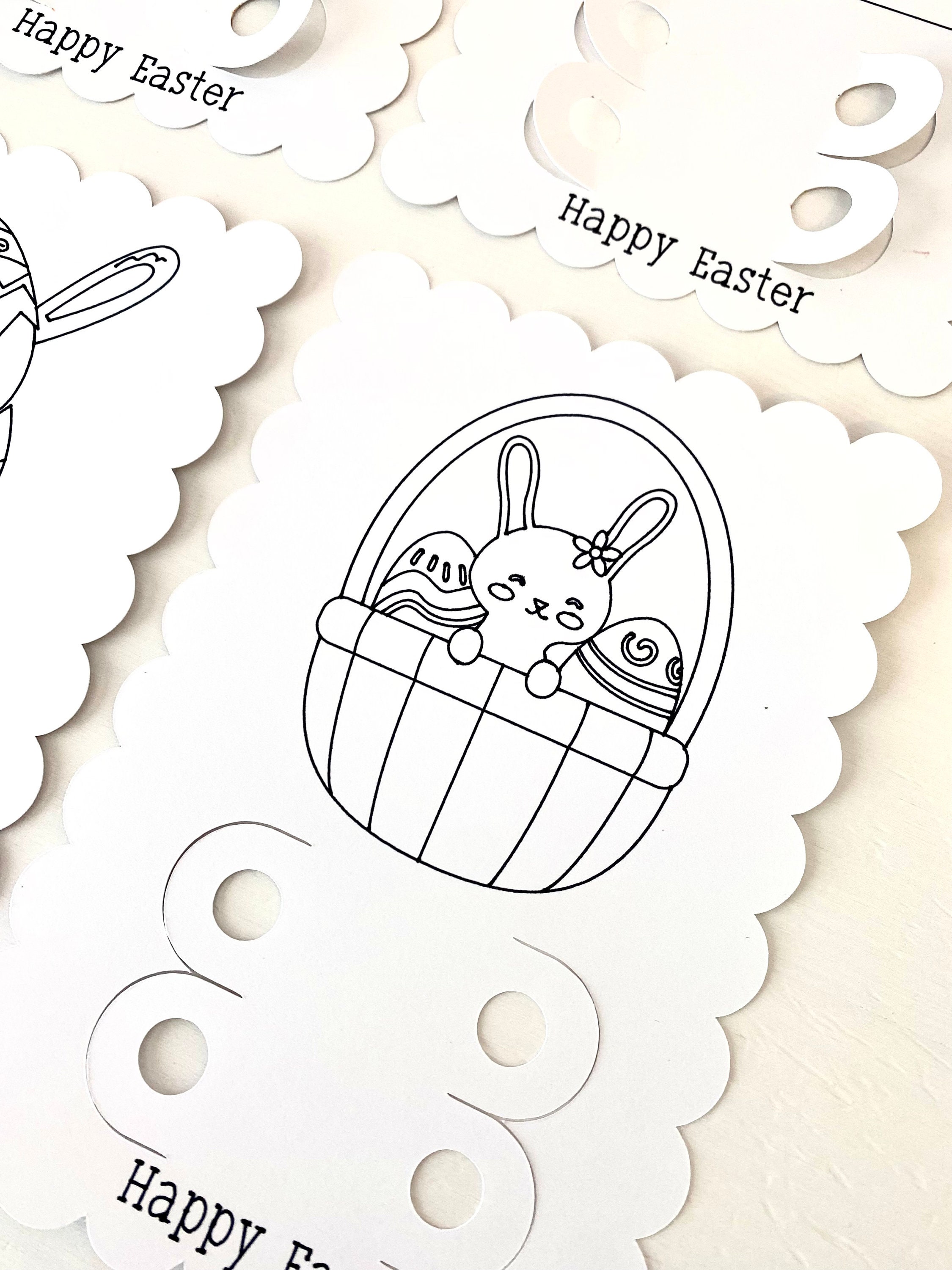 Easter Coloring Cards- 6 Pack - Etsy