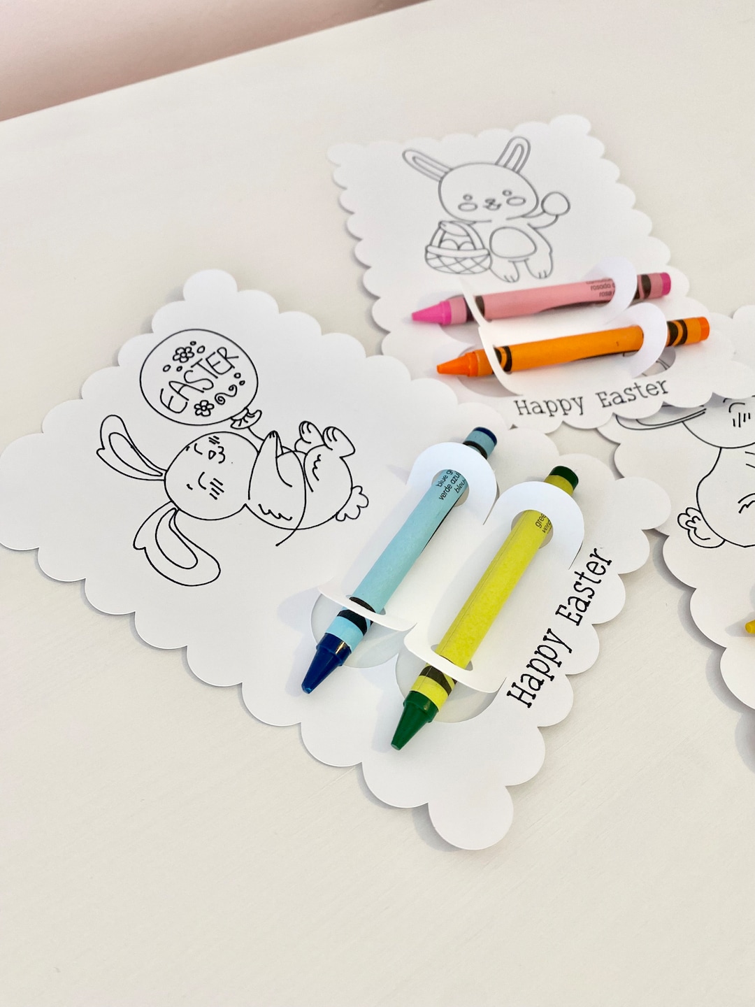 Easter Coloring Cards- 6 Pack - Etsy