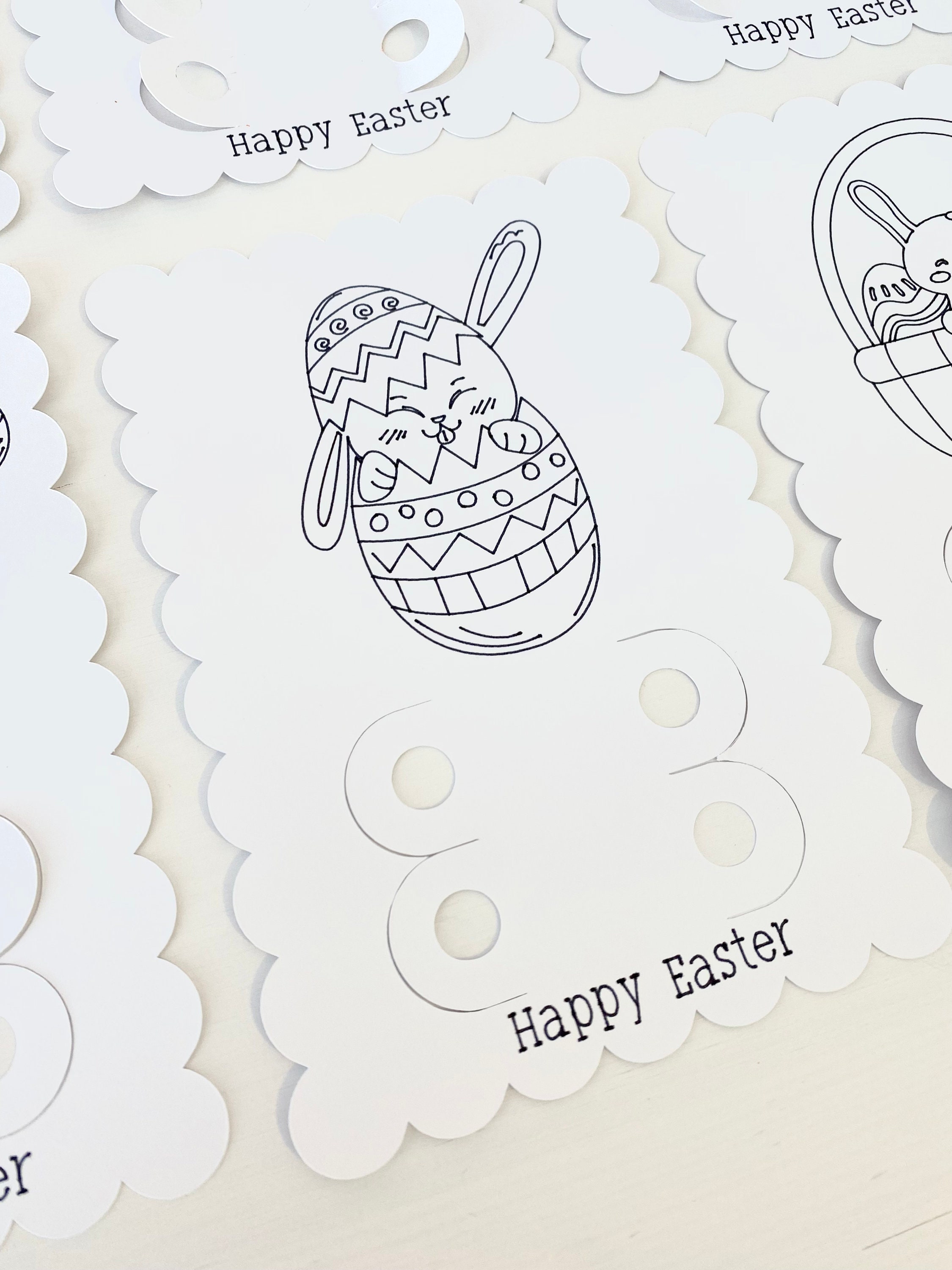 Easter Coloring Cards- 6 Pack - Etsy