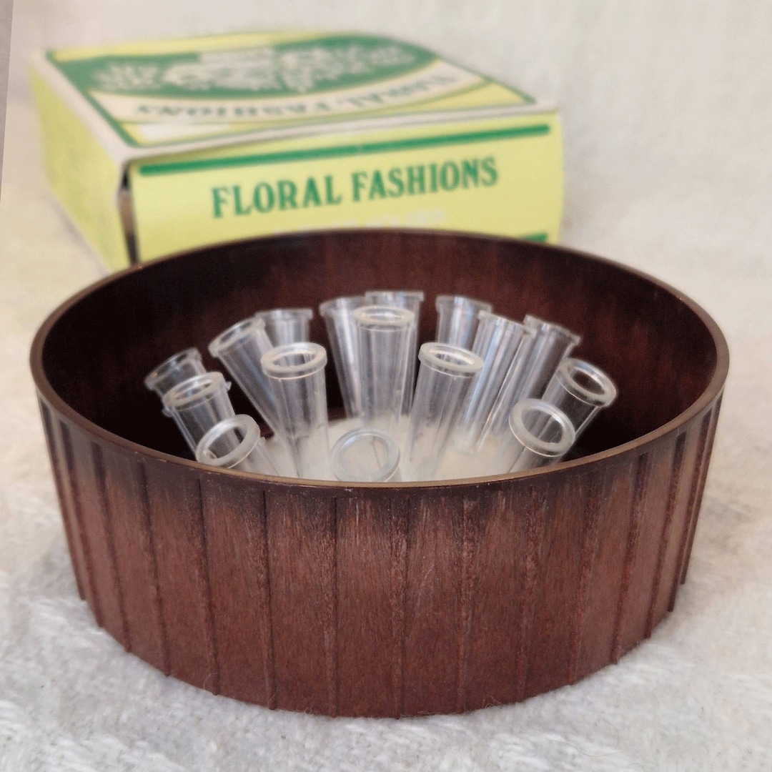 Multi Stem Plastic Vase Vintage Flower Arrangement Vase 1960's With ...