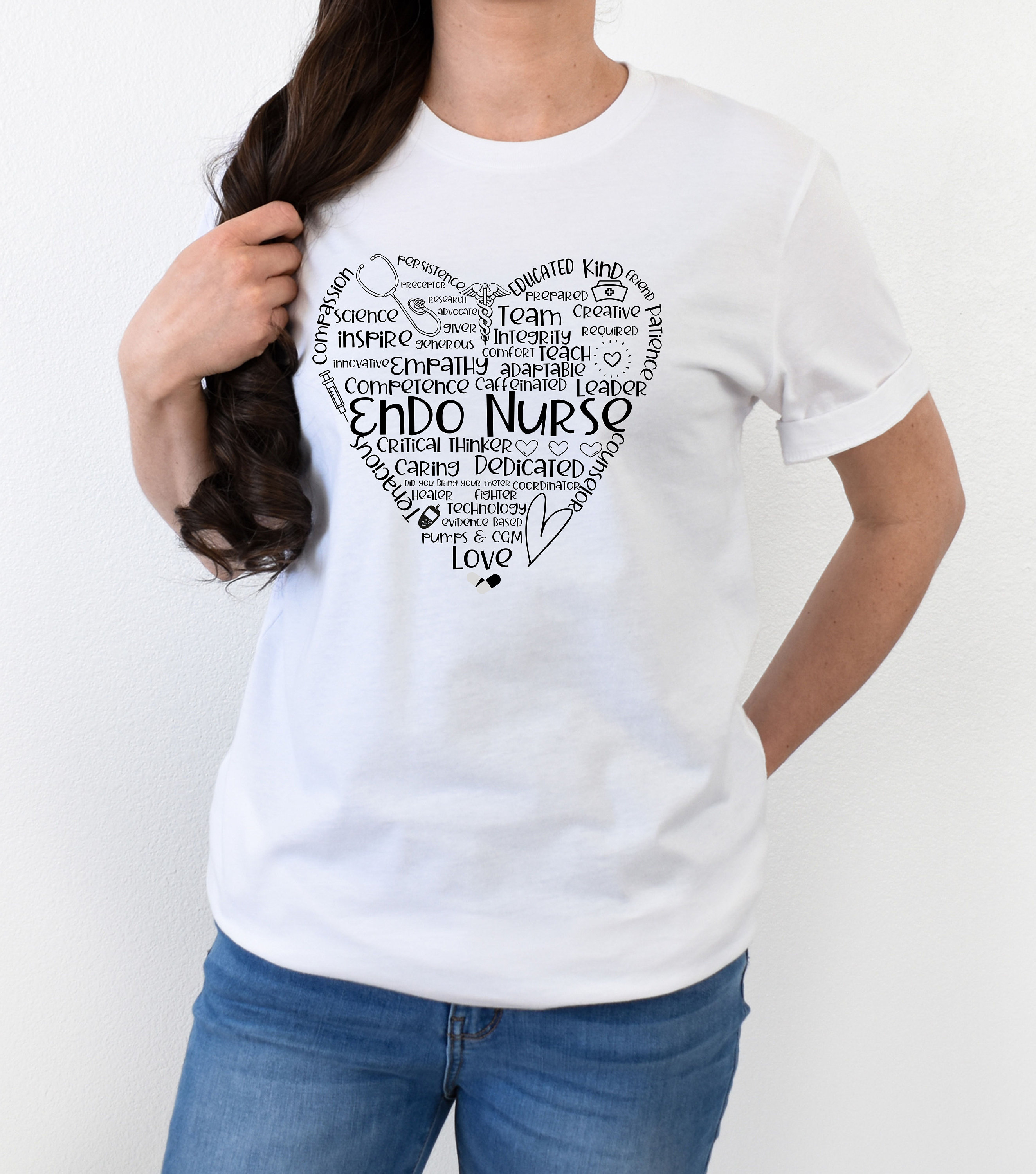 Endo Nurse T Shirt, Endocrinology Nurse Shirt, Doodle Nurse Shirt ...