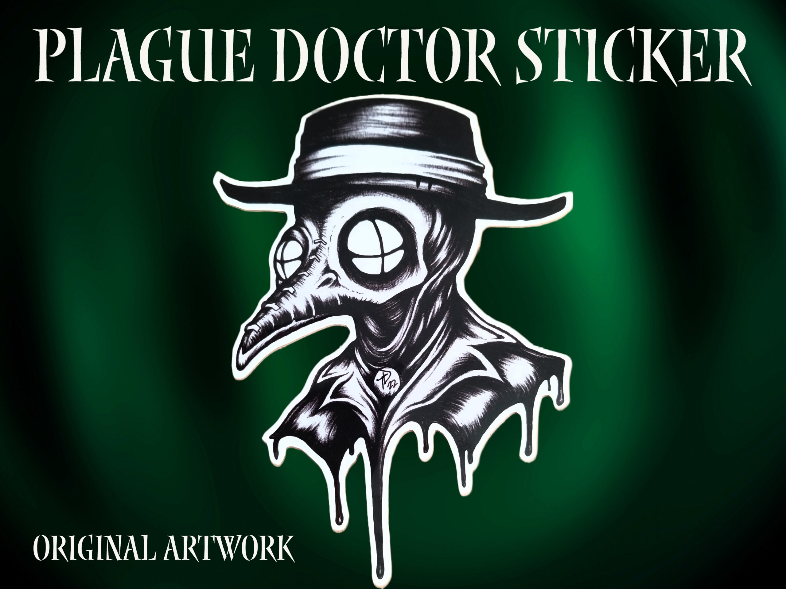 Plague Doctor Vinyl Sticker - Etsy