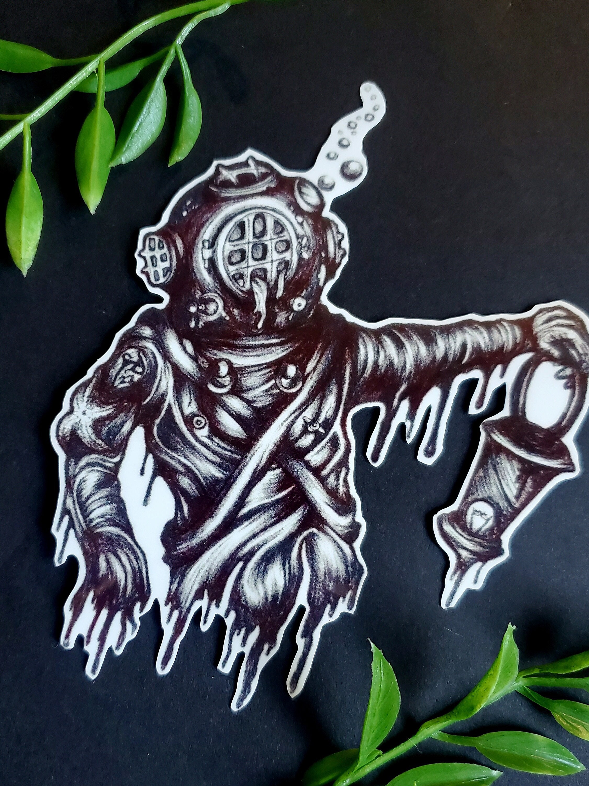 Deep Sea Diver Sticker - Etsy