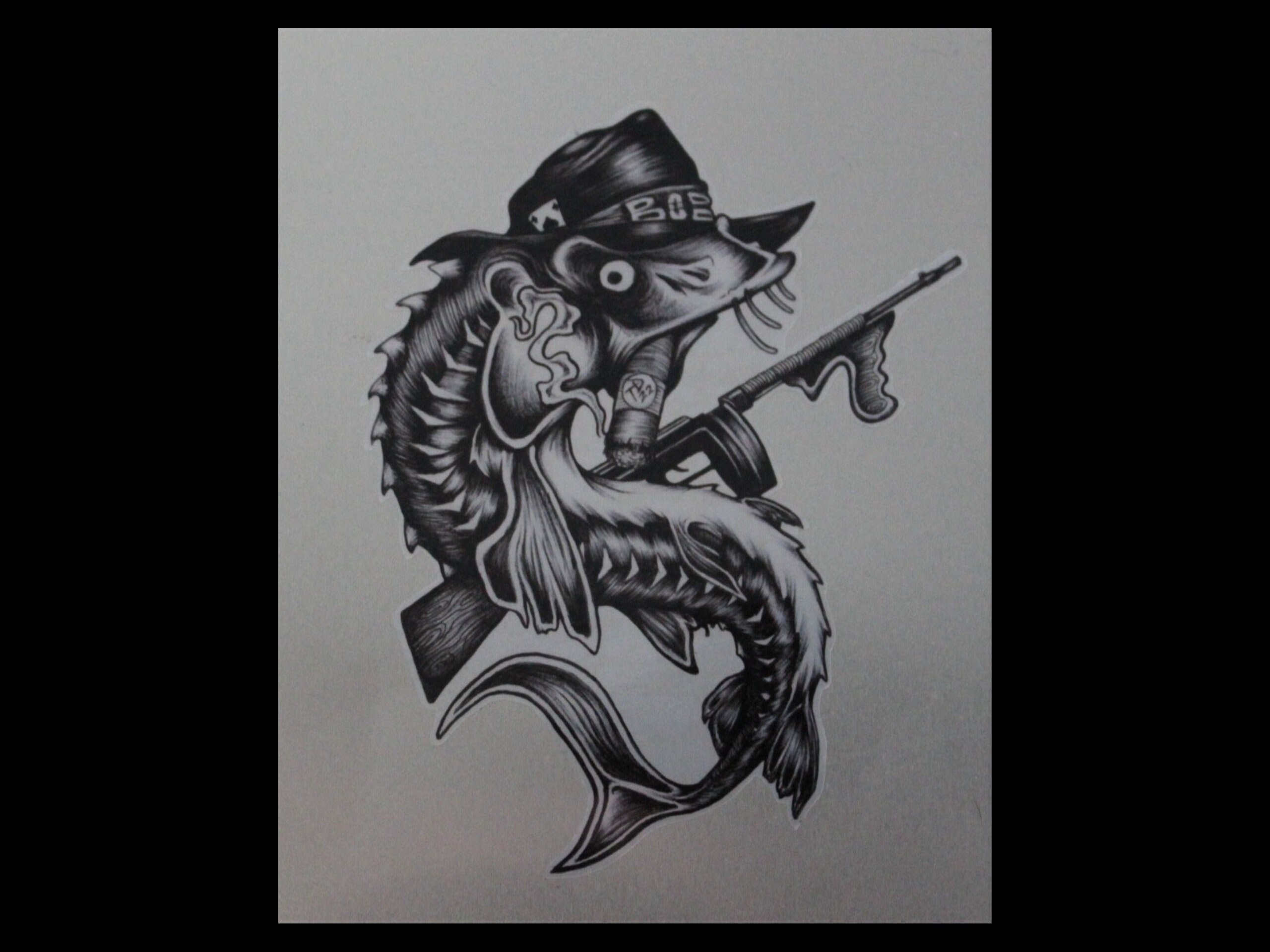 Gangster Fish Clear Vinyl Sticker - Etsy