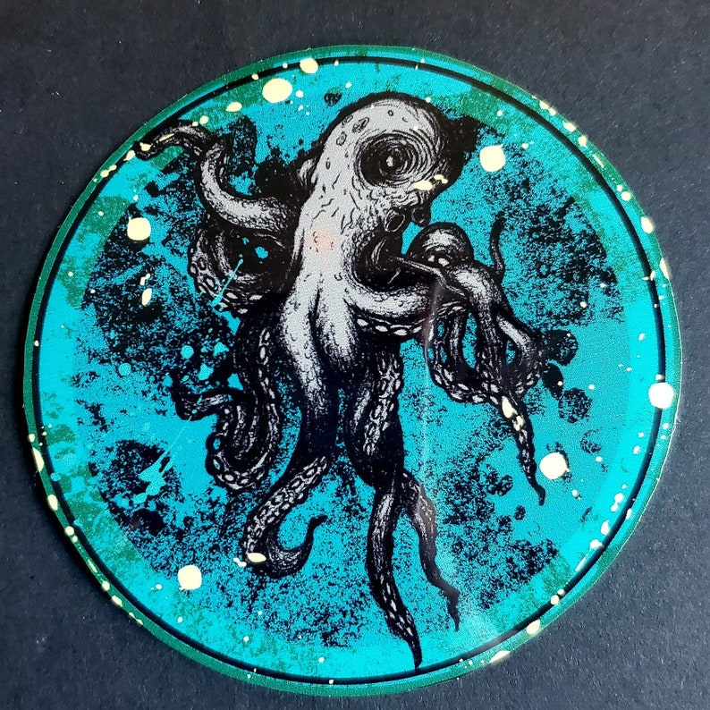 Octopus Vinyl Sticker - Etsy