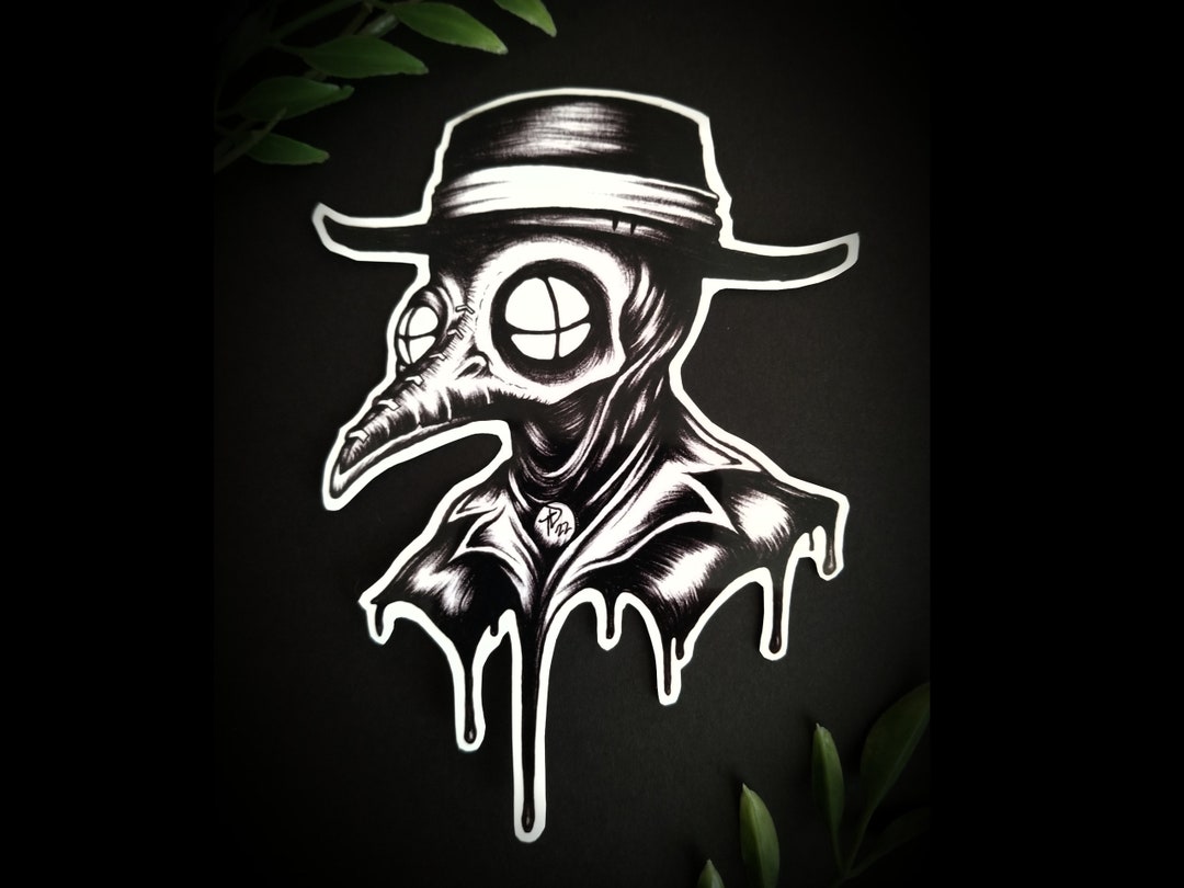 Plague Doctor Vinyl Sticker - Etsy