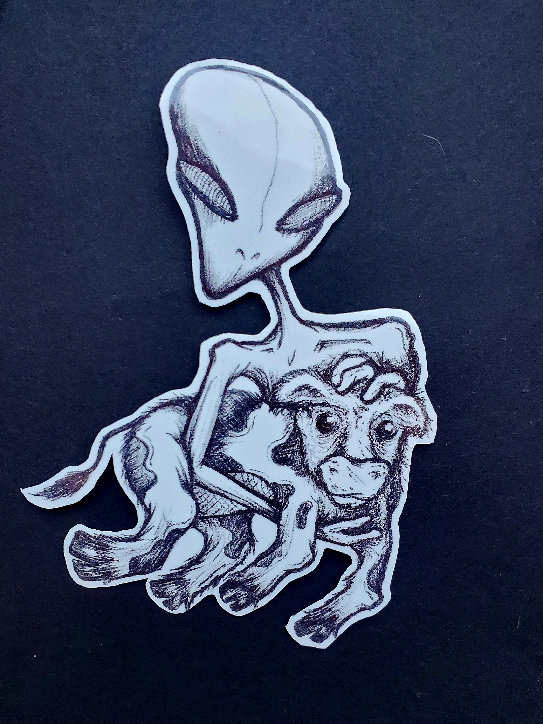 Alien Cow Sticker - Etsy