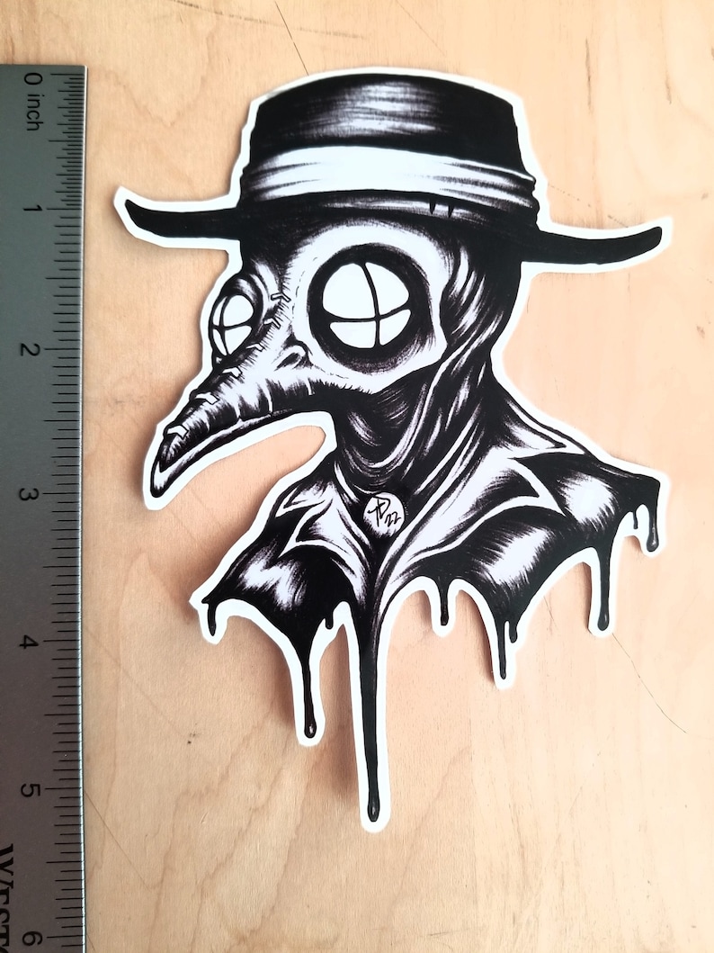 Plague Doctor Vinyl Sticker - Etsy
