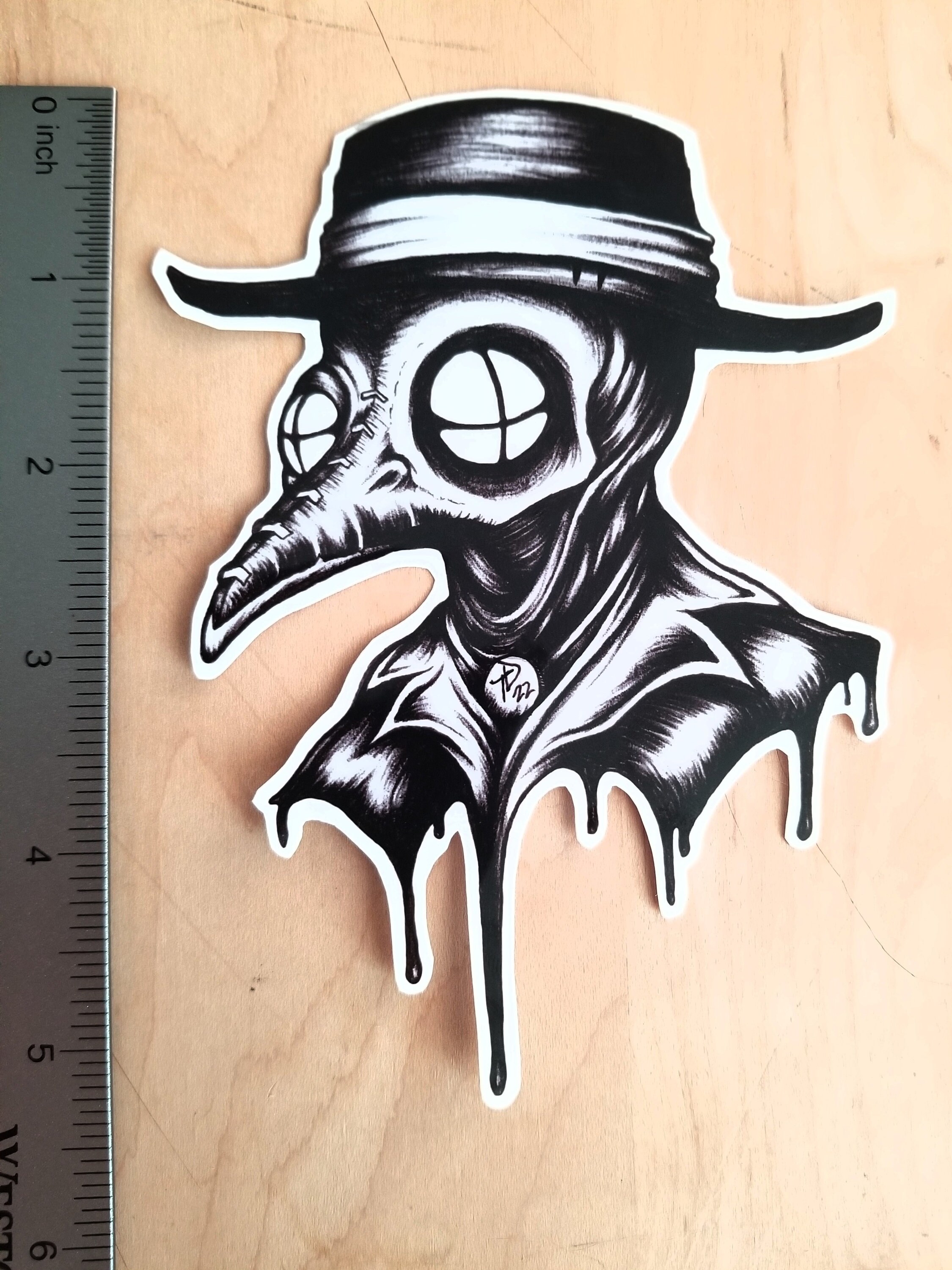 Plague Doctor Vinyl Sticker - Etsy