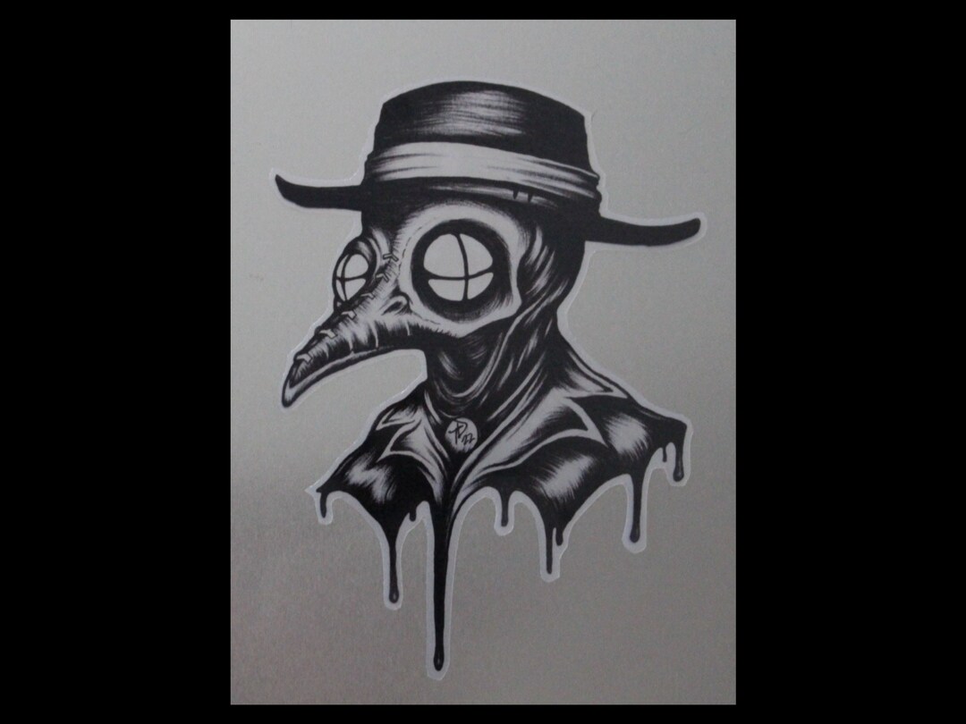 Plague Doctor Clear Vinyl Sticker - Etsy