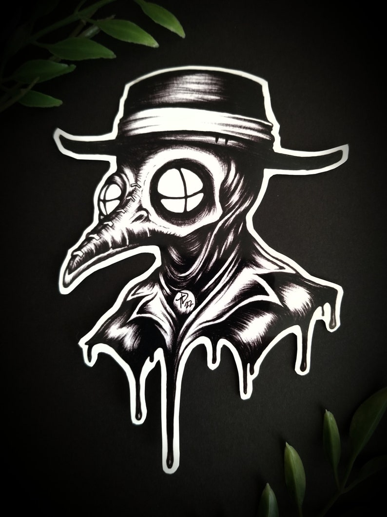 Plague Doctor Vinyl Sticker - Etsy