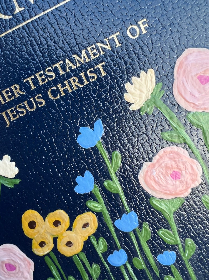 Hand Painted Book of Mormon - Etsy