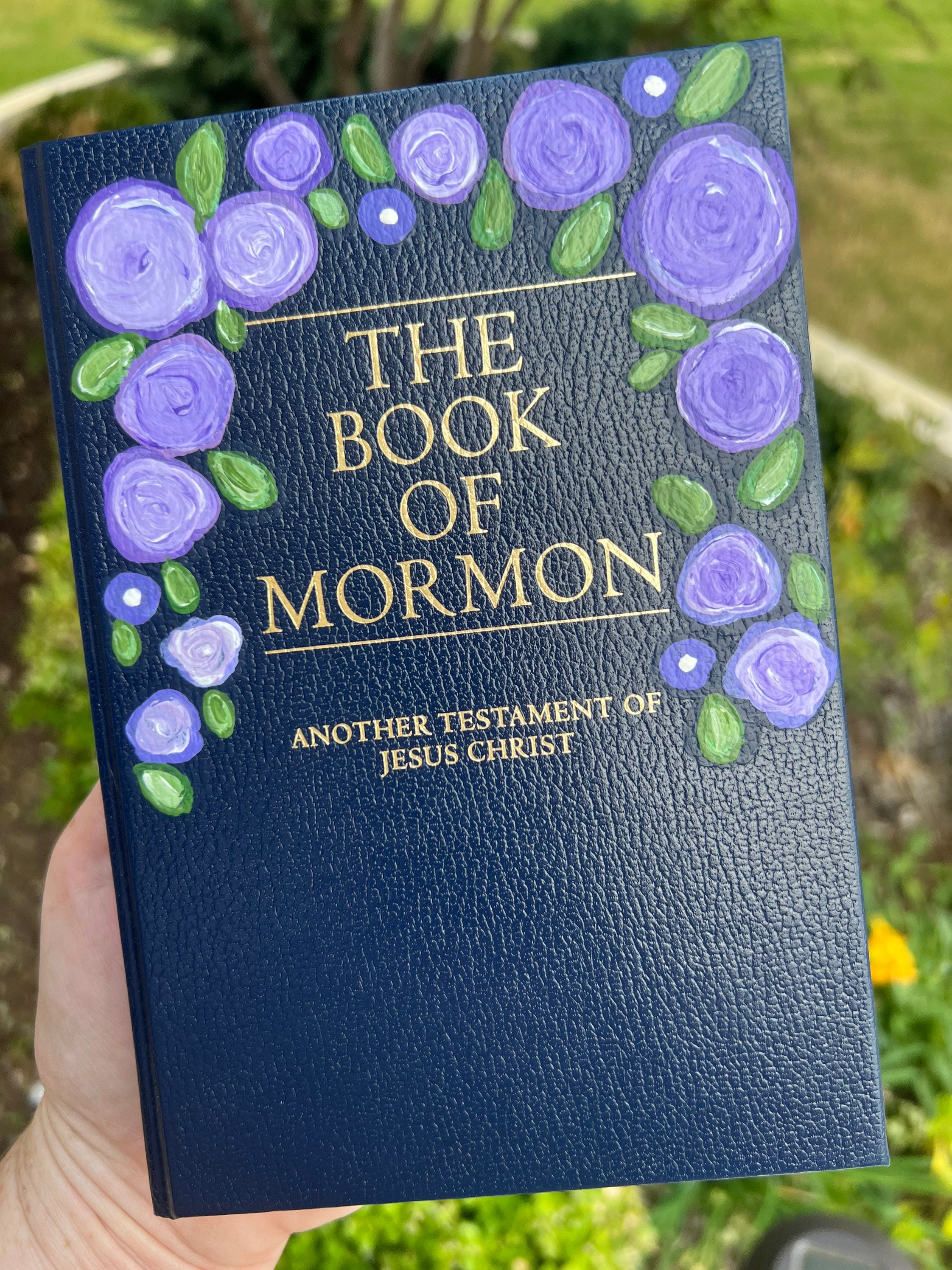 Custom Hand Painted Book of Mormon - Etsy