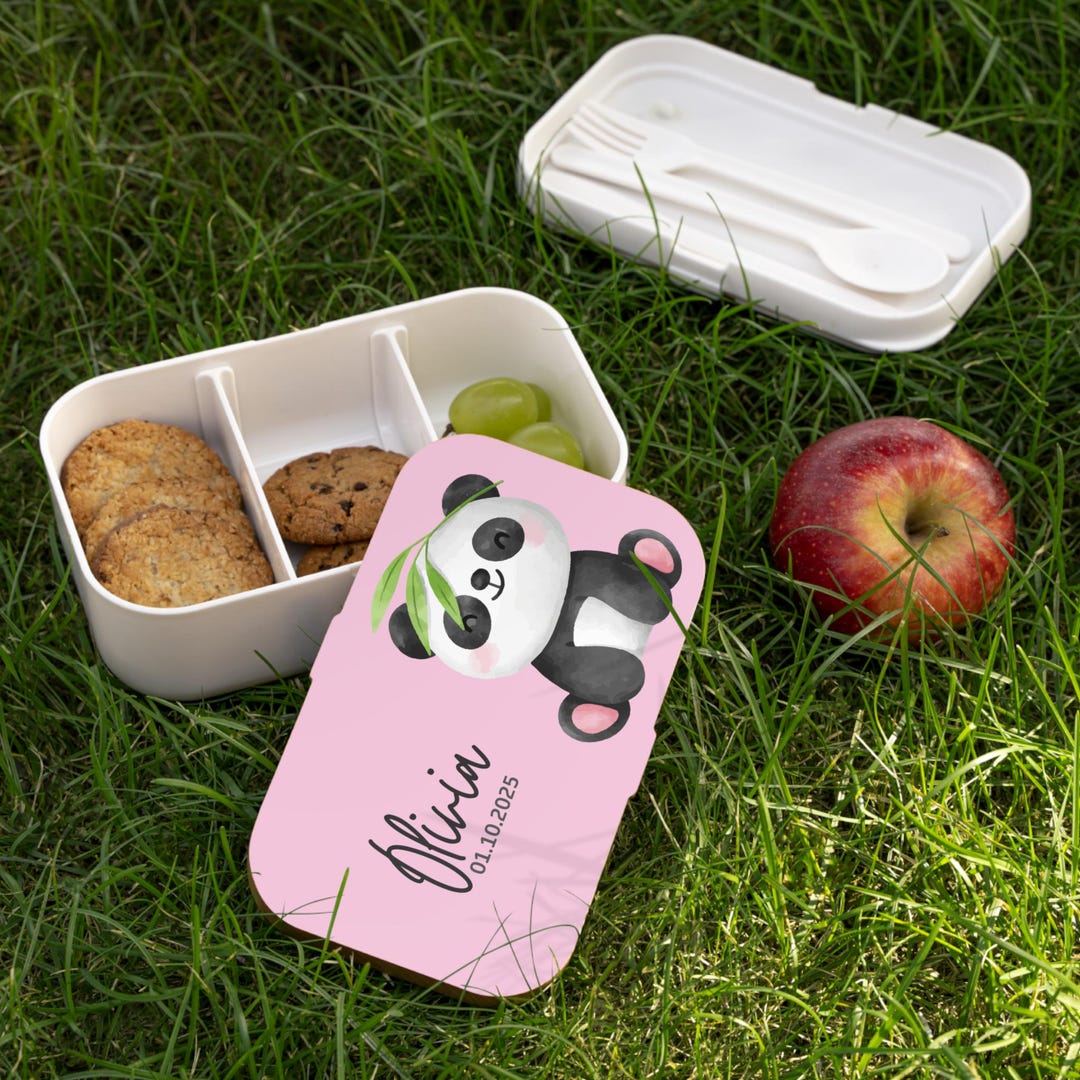 Personalized Baby Panda Bento Box, Custom Name Lunch Box, Cute Animal ...