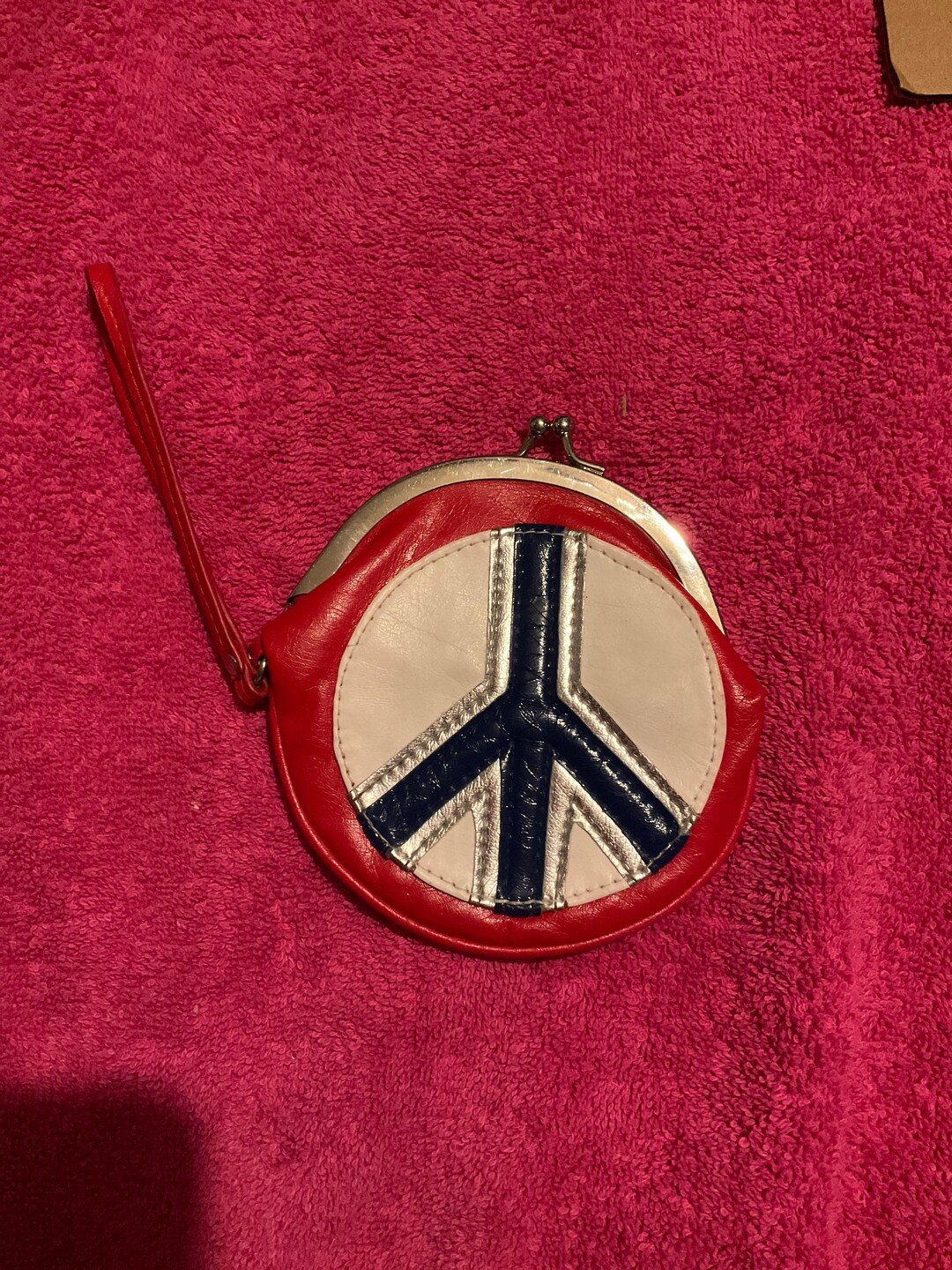 Peace Sign Coin Purse Hippiecoolradpeacesign - Etsy